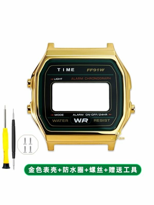 Подходит для Casio small square A158 A159 F-91 модифицированный металлический корпус аксессуары из нержавеющей стали