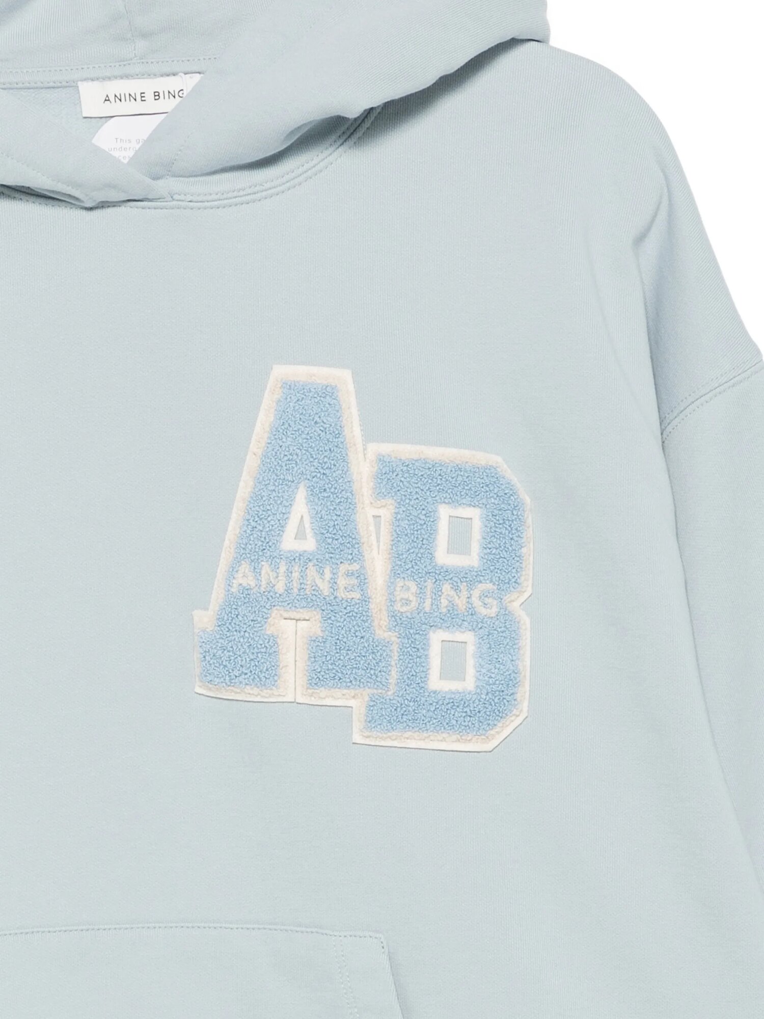 Худи ANINE BING Logo-patch hoodie, размер 32, , blue — фото 1