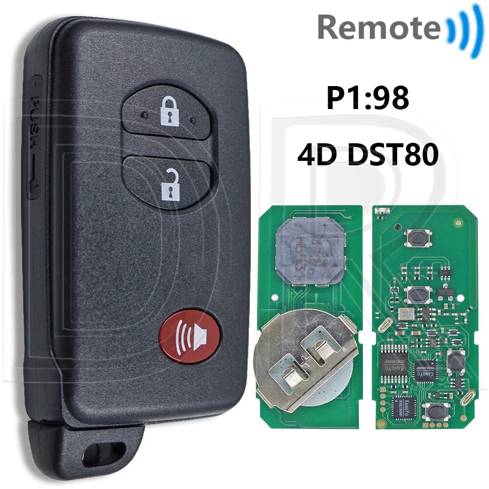 Дистанция ключ 4D DST80 P1:98 для Toyota