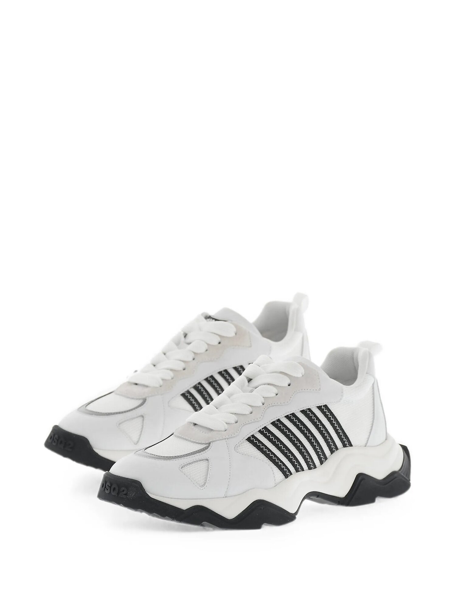 Кроссовки DSQUARED2 Wave sneakers, размер 45.5, бежевый/белый — фото 1