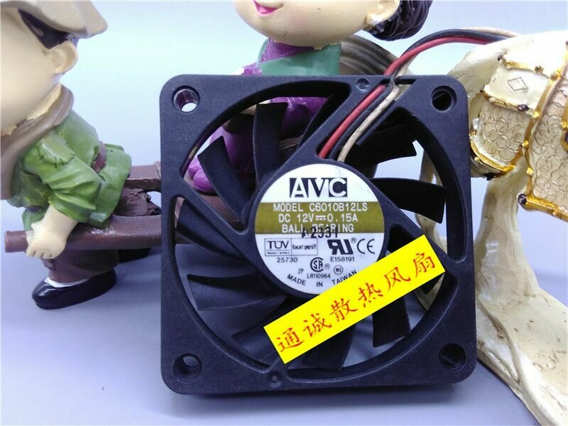 AVC C6010B12LS 12V 0.15A 6010 6 см 3-проводной процессор корпус компьютера, бесшумный, вентилятор