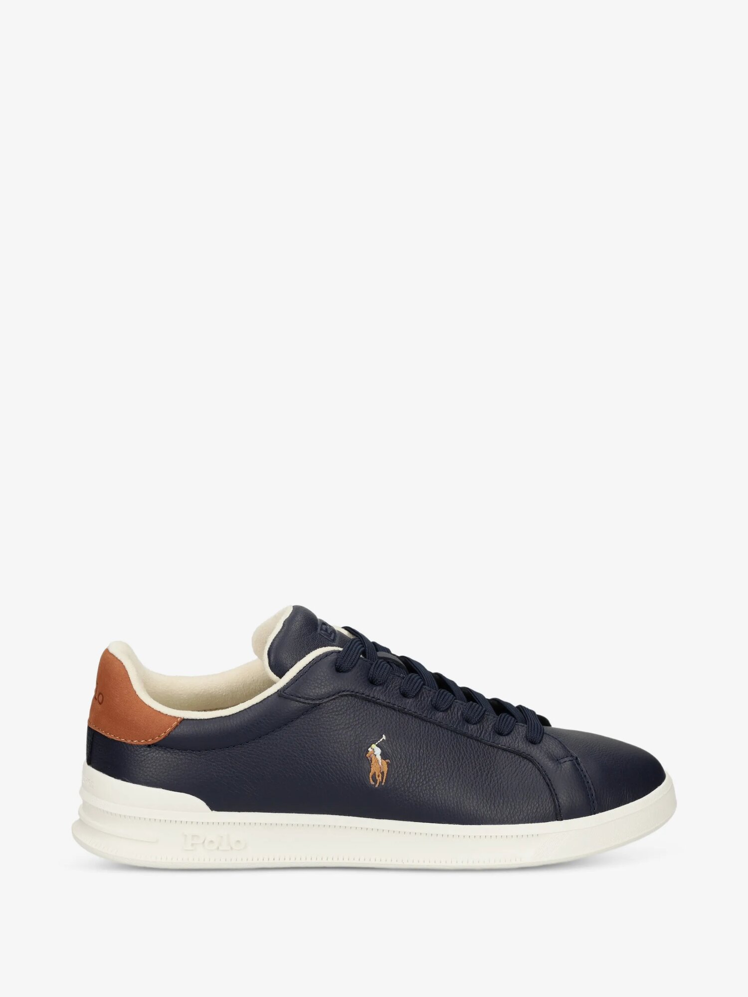 Кроссовки Polo Ralph Lauren Logo-embroidered leather sneakers
