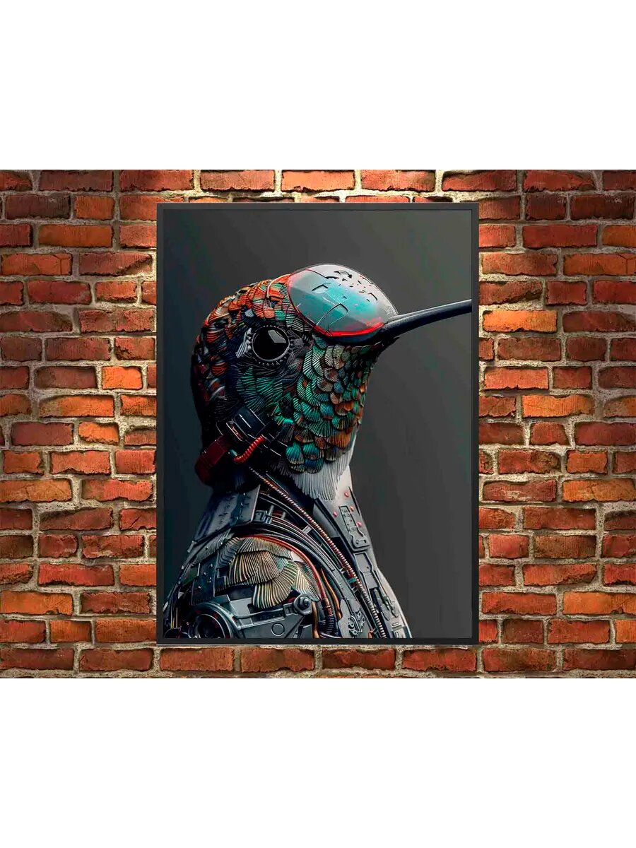 Конструктор птиц-колибри 4, Плакат 30x42см