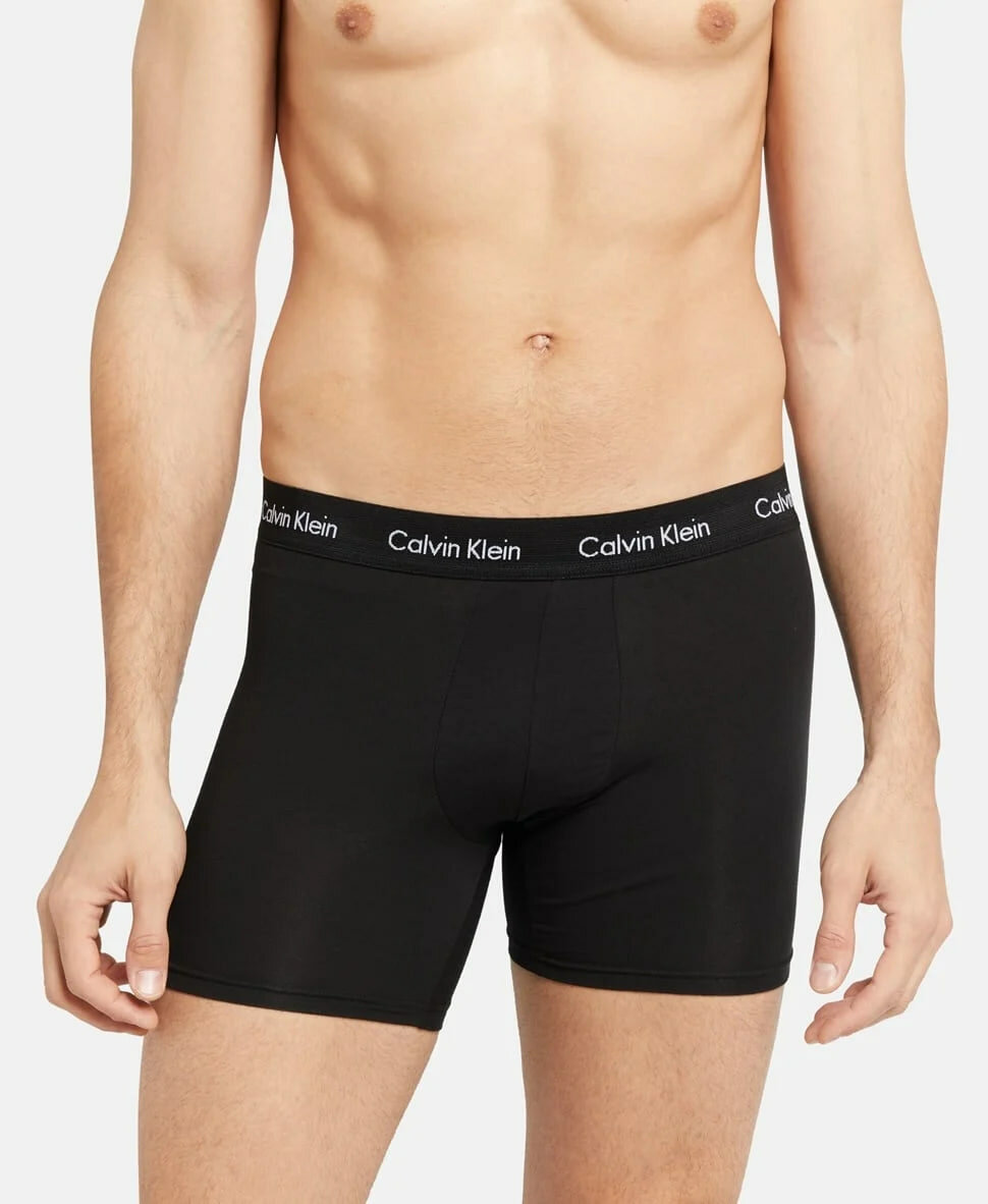Трусы CALVIN KLEIN Boxer Brief, комплект из 3 шт., размер L, черный — фото 1
