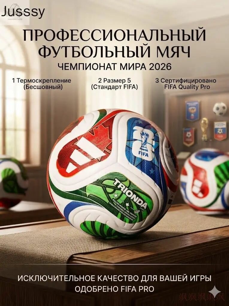 Мяч футбольный, 5 размер, разноцветный