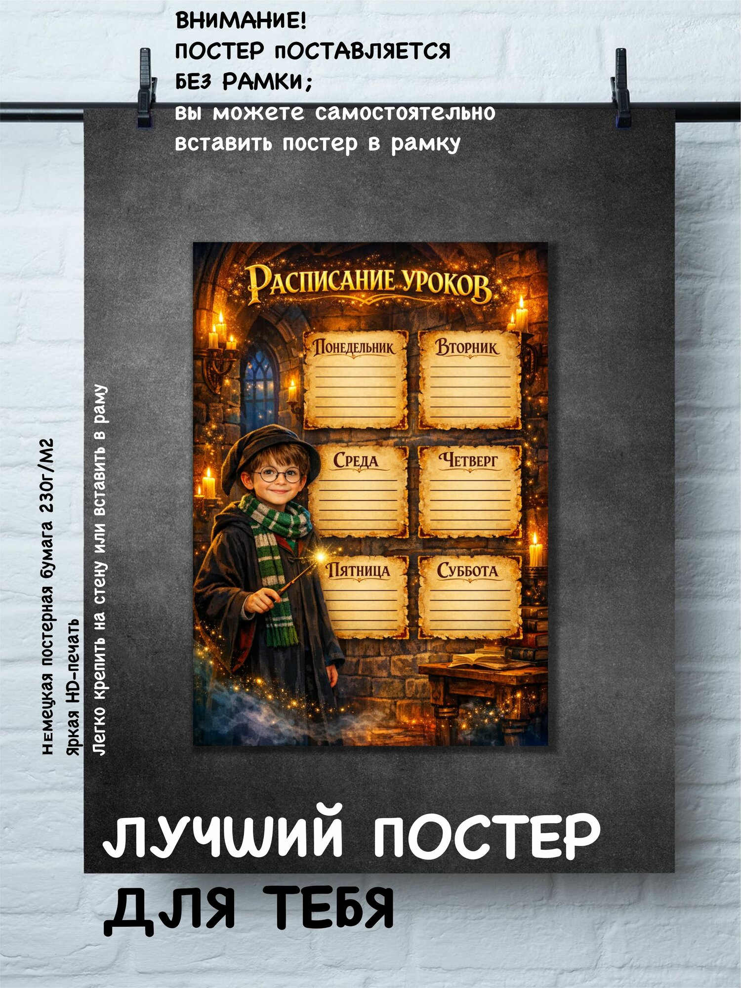 Постер А3- Расписание уроков — фото 1