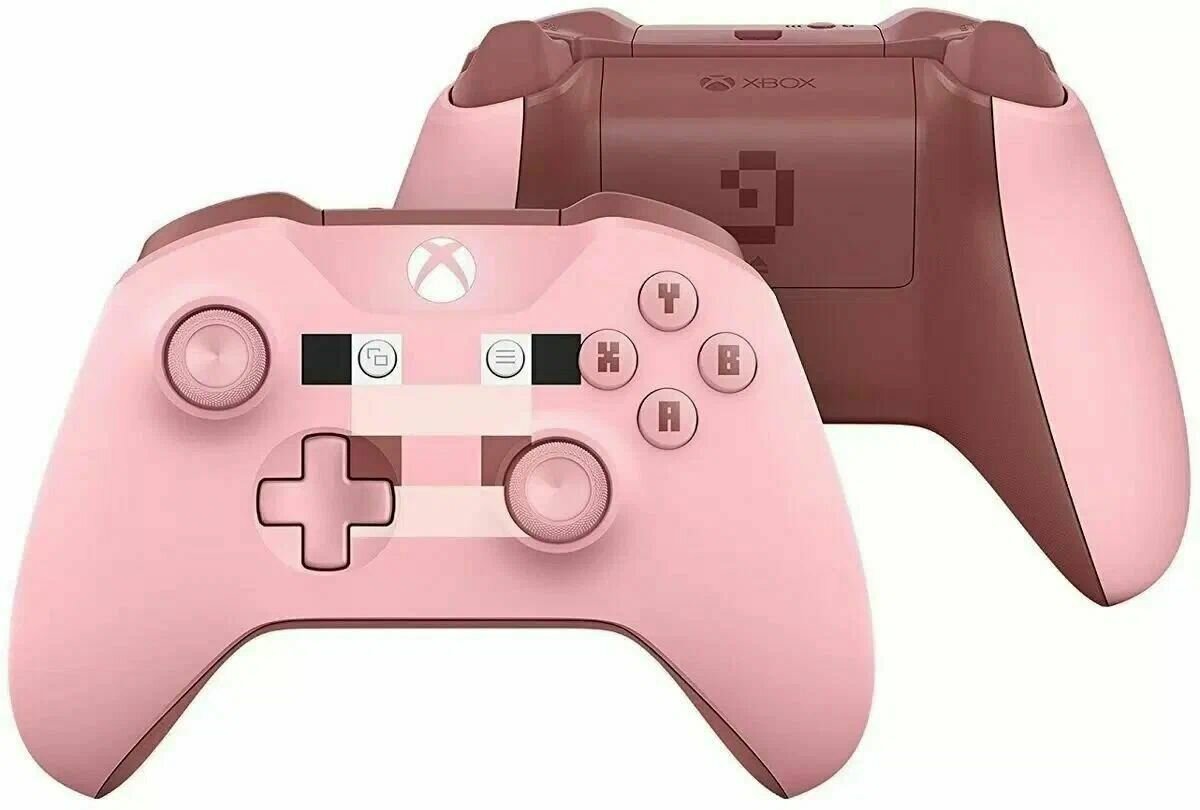 Геймпад Xbox One S/X Controller Wireless Minecraft Pig (OEM в пакете)