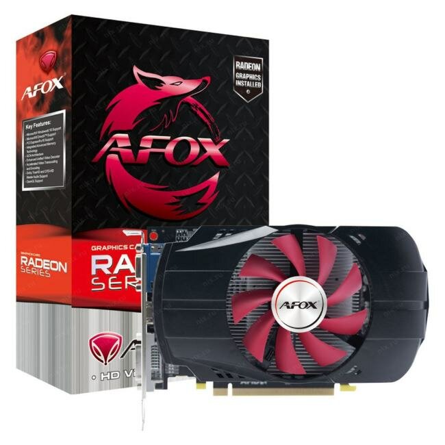 AFR7350-2048D5H4-V5 Afox Видеокарта Afox R7 350 2GB GDDR5 128bit VGA DVI HDMI 1FAN RTL