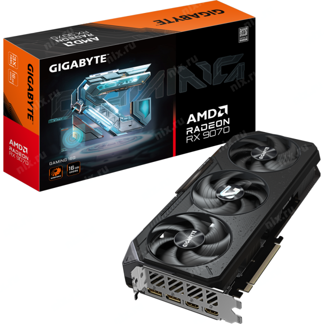 GIGABYTE Gaming Radeon RX 9070 GAMING 16G (RADEON RX 9070) 16 Гб, GDDR6, 256 бит, PCI Express, 2xDP,2xHDMI