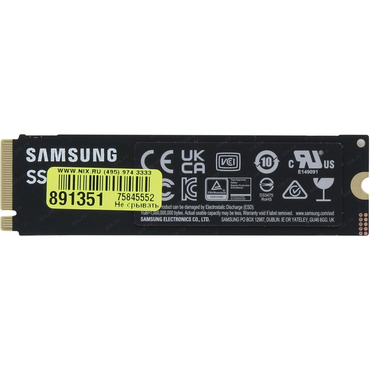 9100 Pro MZ-VAP1T0BW 1 Тб M.2 PCI-E Gen5 x4 M.2 Type 2280 M Key кэш 1 Гб, TBW 600, 0.33 DWPD — фото 1
