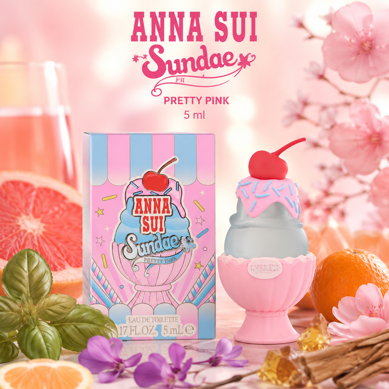 Anna Sui Sundae Pretty Pink женская туалетная вода 5 мл Miniature