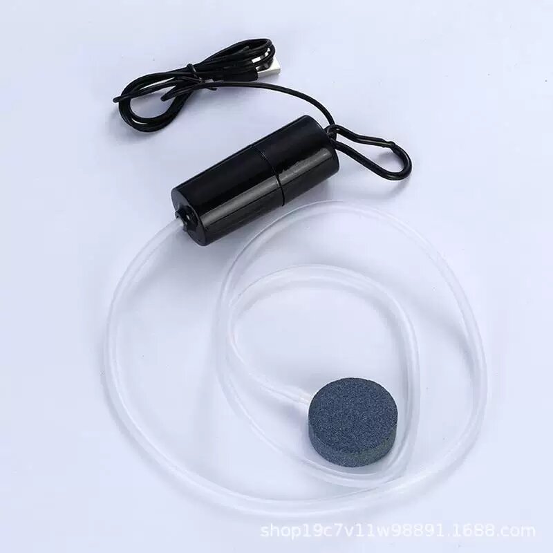 Компактный мини-5В черный USB-насос для аэрации с комплектом аэратора