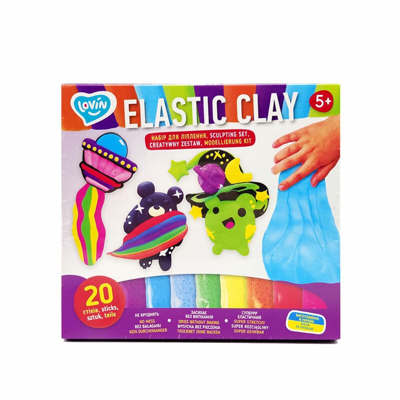 Пластилин Lovin Elastic Clay, масса для лепки, 20 цветов для детей