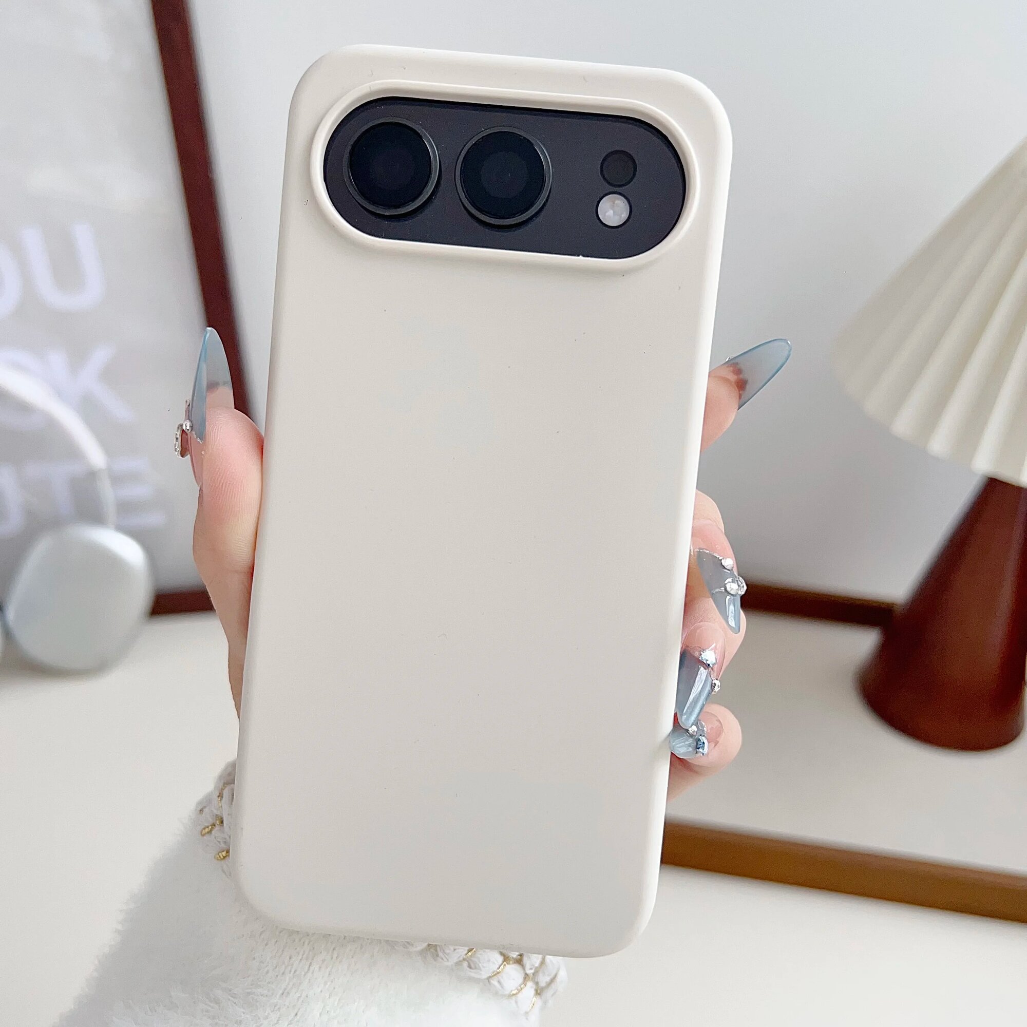 Противоударный мягкий жидкий силиконовый чехол для Honor 500 Pro, Честь 500, Белый, Antique White