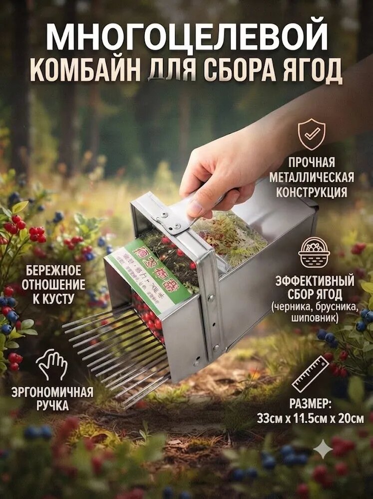 Плодосборник 24.5 см x 10 см x 12 см 1 шт нержавеющая сталь, направление