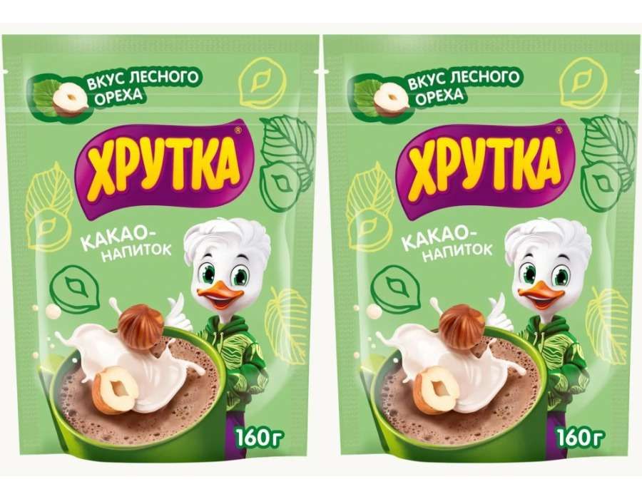 Хрутка с лесным орехом Какао быстрорастворимый, 160 г, 2 шт