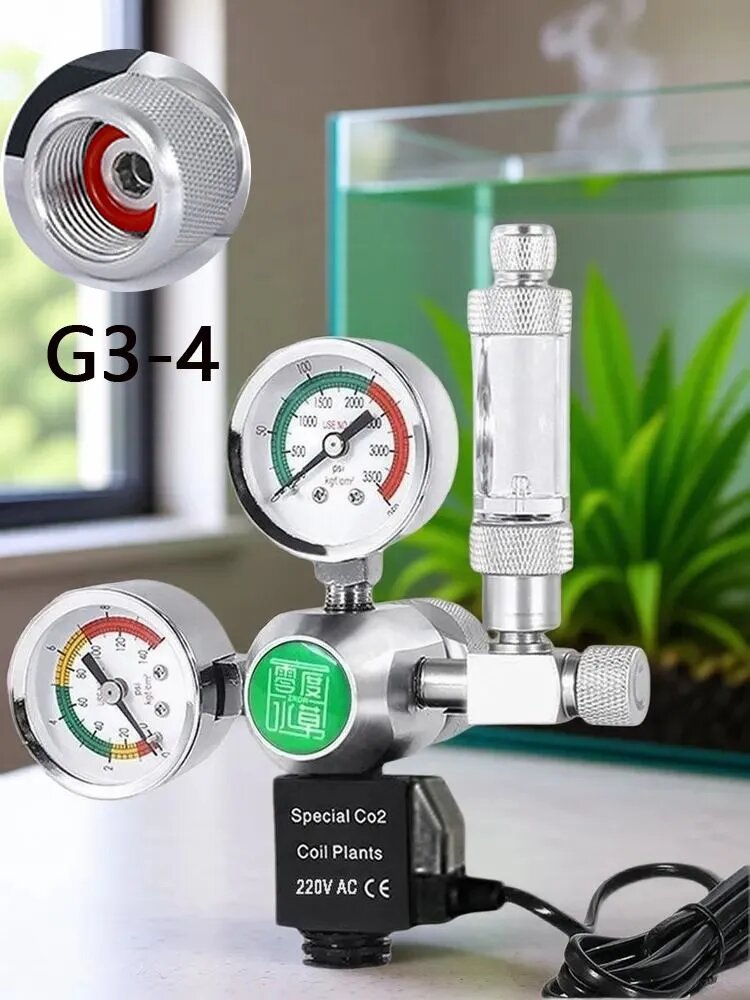 ZRDR Редуктор CO2 с электро-магнитным клапаном, Размер резьбы G3/4, 220 В