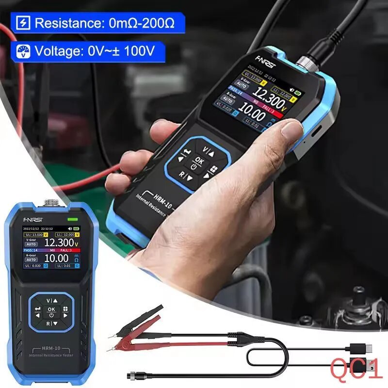 Измеритель внутреннего сопротивления батареи FNIRSI HRM-10 18650,0-100 В