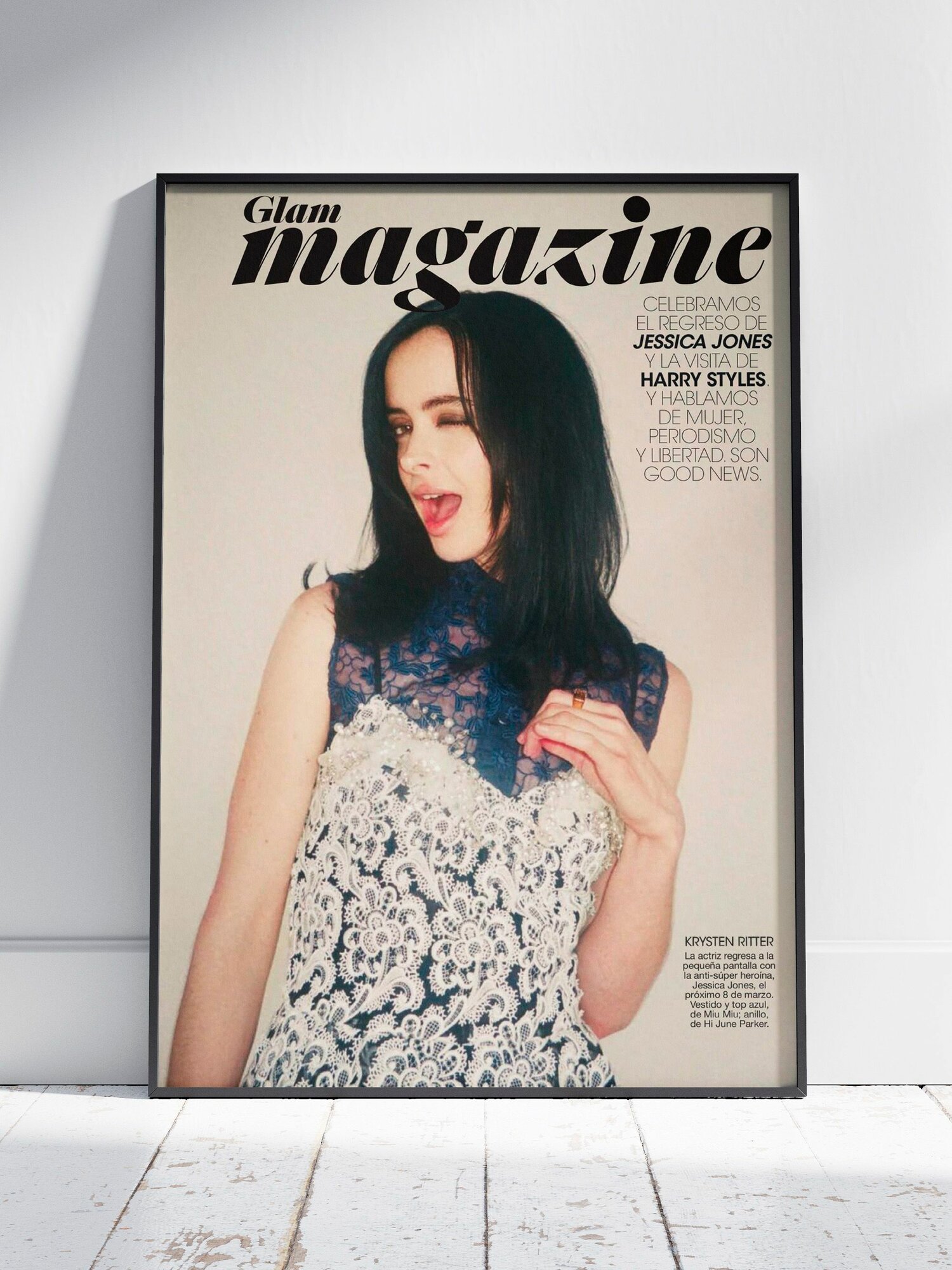 Плакат на стену для интерьера Кристен Риттер (Krysten Ritter 13) - Постер по актеру фильма, кино, сериала формата A4 (21x30 см)