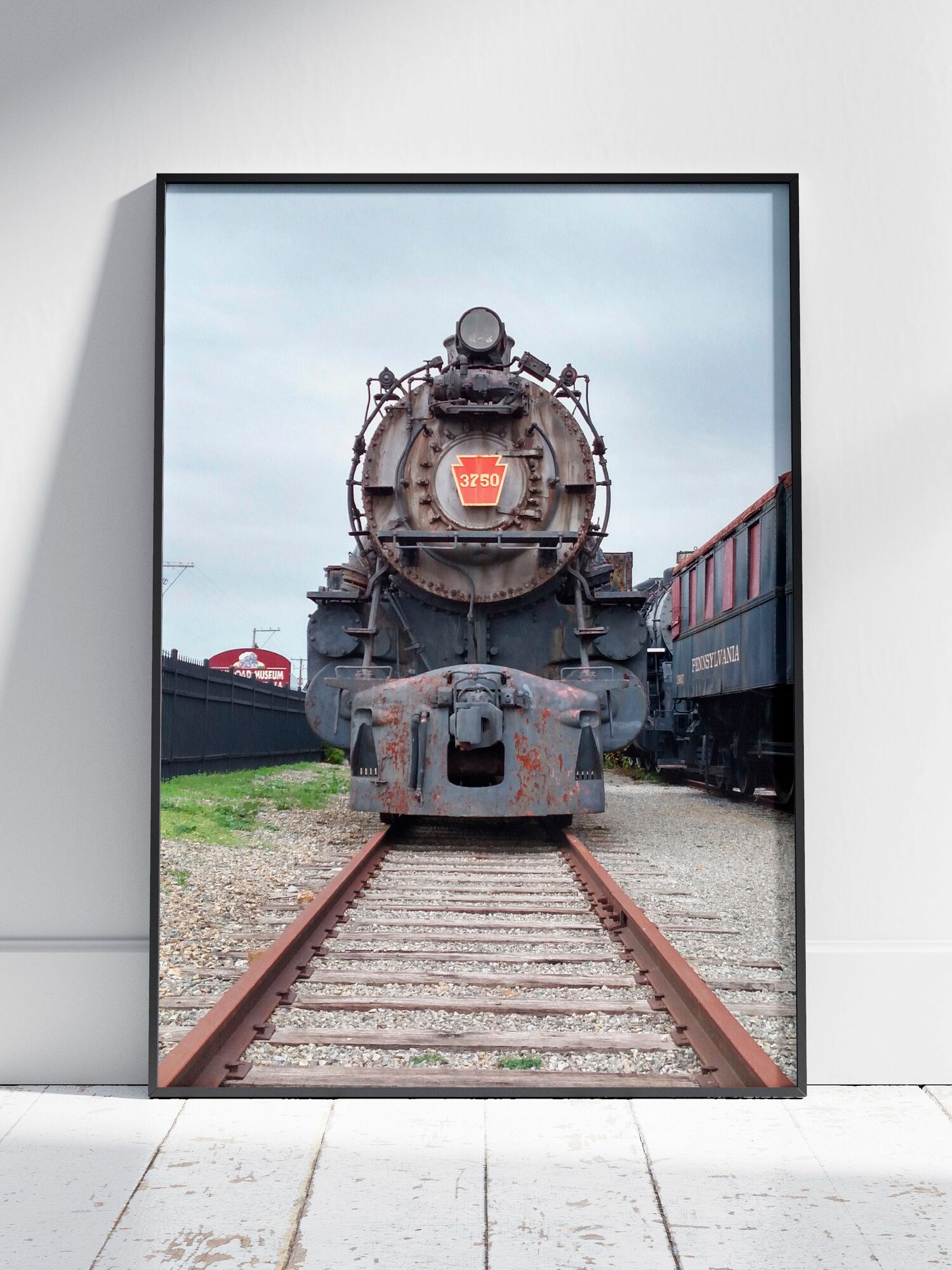 Плакат на стену для интерьера Транспорт и техника (Pennsylvania Railroad K4s Pacific 1) - Постер по машине формата A4 (21x30 см)