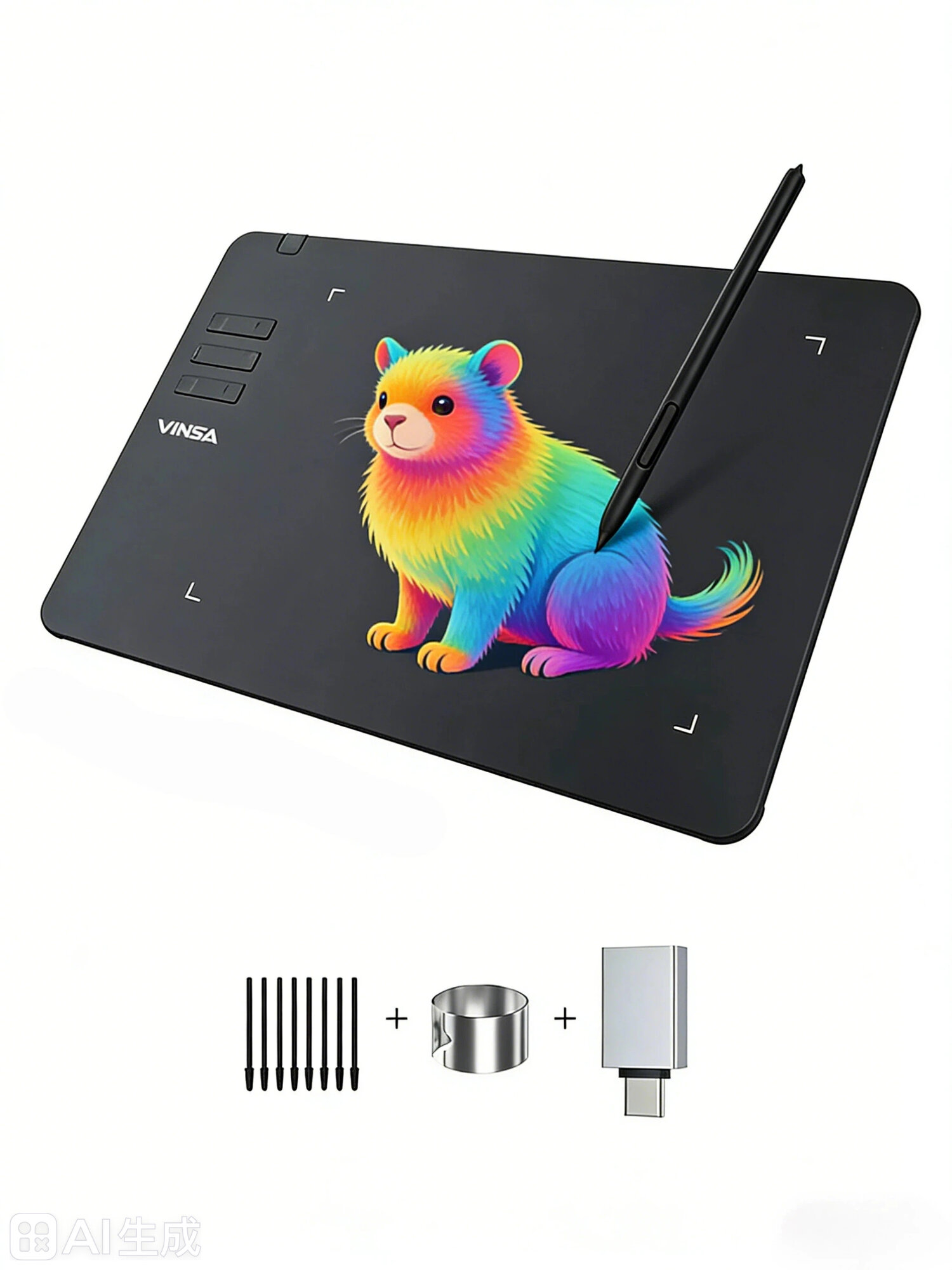 Графический планшет VINSA T 605, для цифровых шедевров, 16384 уровней нажима