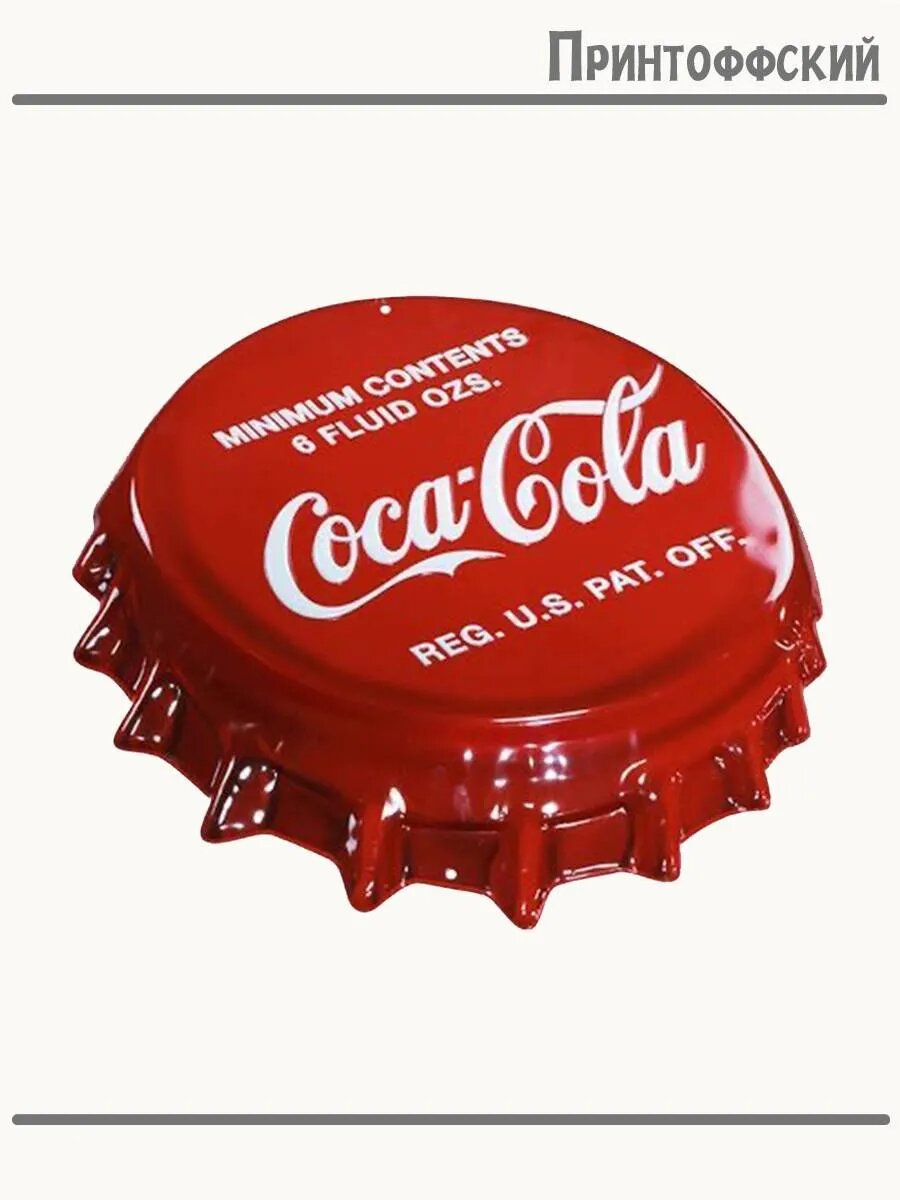 Термонаклейка для одежды и аксессуаров DTF-печать Крышка Coca Cola