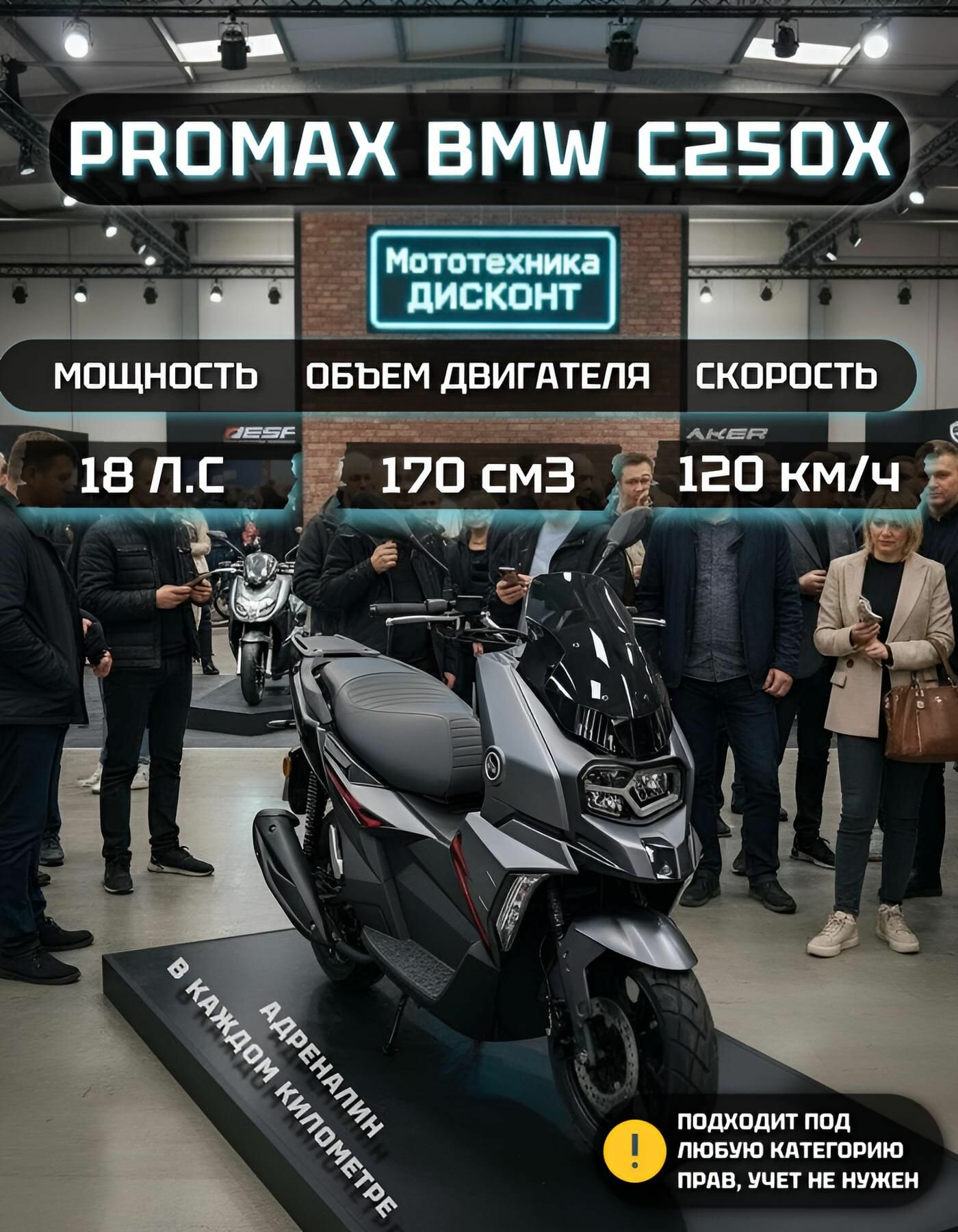 МаксиСкутер PROMAX BMW C250X