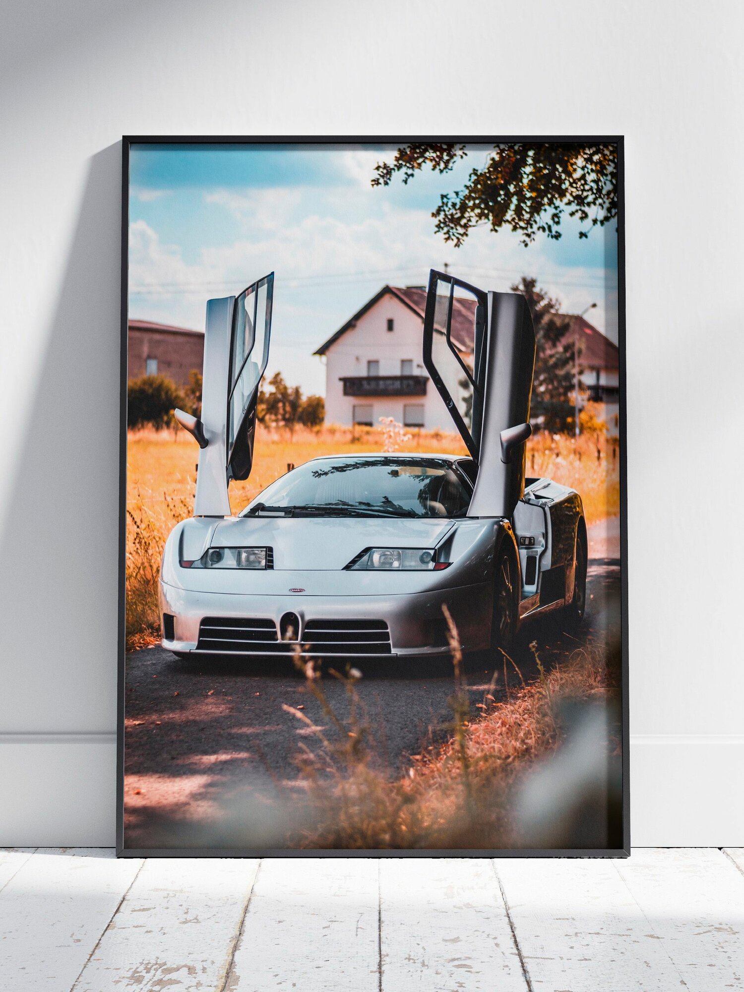 Плакат на стену для интерьера Легенды Авто (Бугатти EB110 - Bugatti EB110 5) - Постер по машине формата A3 (30x42 см)
