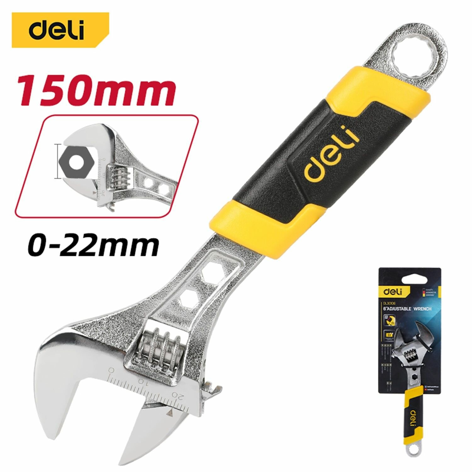 Разводной ключ Deli DL30106