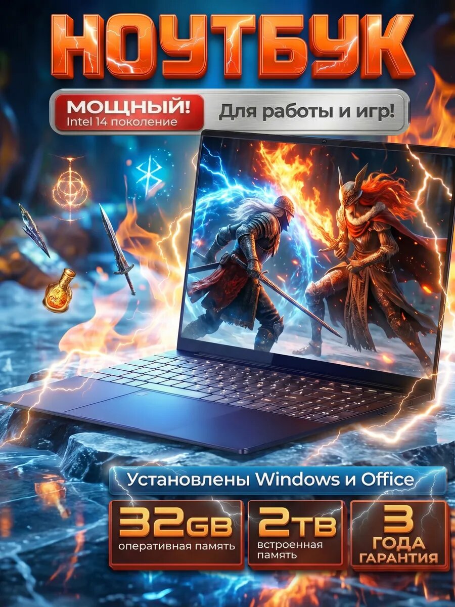 Ноутбук HiGH TECH R822 Intel H-Series RAM 32GB / SSD 2048GB
