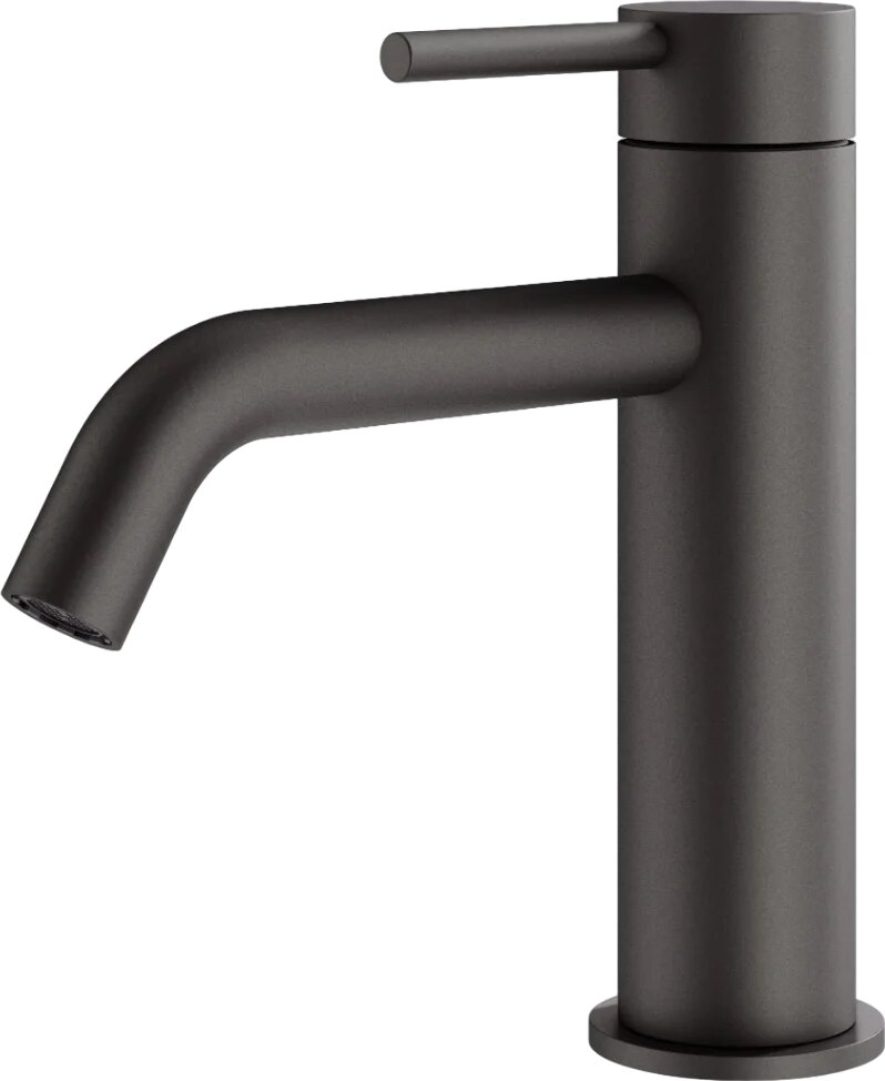 Смеситель для раковины Plumberia Selection Ixo XO0053GR серый, матовый, кран для ванной в раковину, из латуни, рычажный, с керамическим картриджем