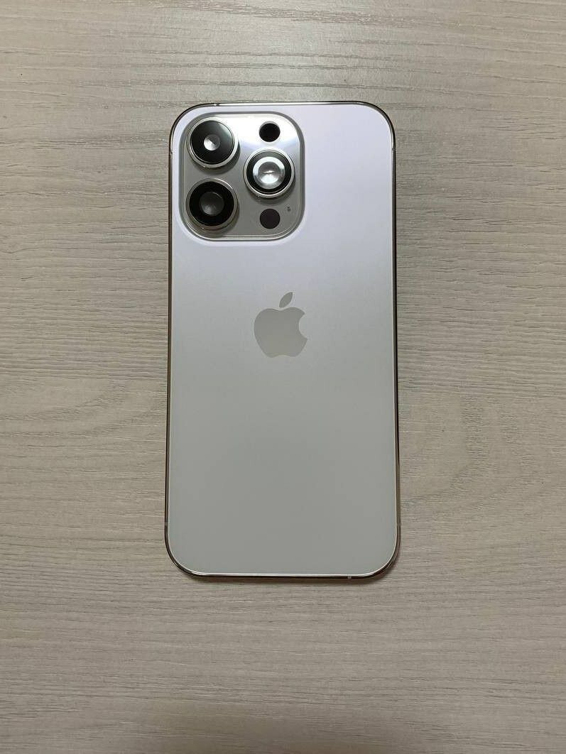Корпус iPhone 14 Pro серебристый (Silver), комплект кнопок, сим-лоток — фото 1