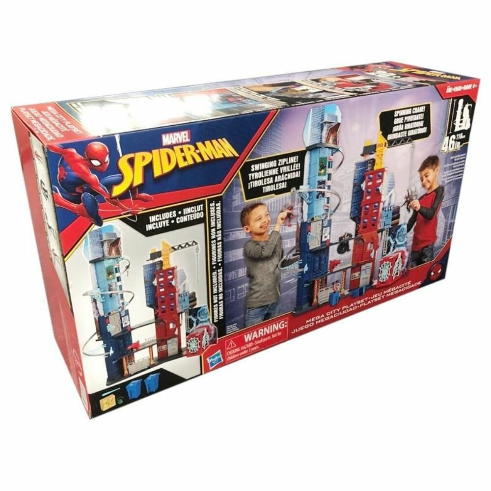 116см Hasbro Marvel Человек-паук Super City Deluxe Scene Set Mega Battle Set Высота После Сборки