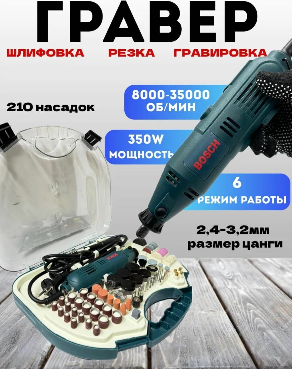 Гравер электрический сетевой в кейсе с насадками 350W гравировальный станок электрический гравер дрель гравер гравировальная машина набор граверов