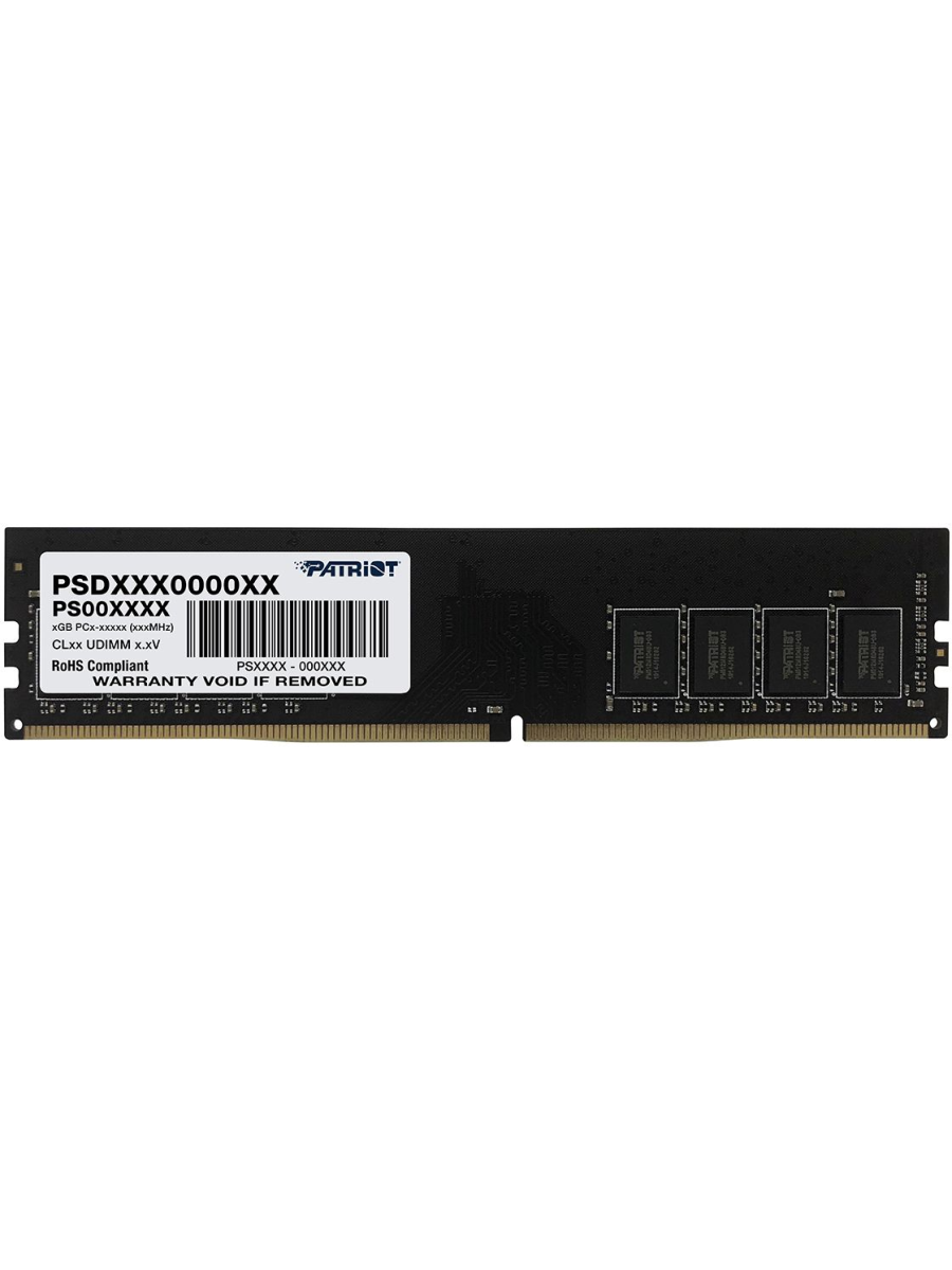 Память DDR4 8GB 2666MHz Patriot PSD48G26662 Signature RTL PC4-21300 CL19 DIMM 288-pin 1.2В single rank RTL