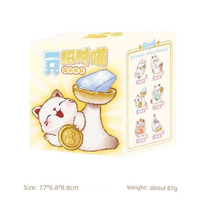 Новая фигурка кошки PAI Energy Crystal Blind Box: оригинальная статуэтка сиамской кошки из камня, подарок на день