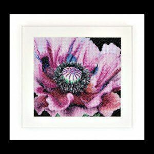 Набор для вышивания Мак, канва аида 18 ct 15 x 14 см THEA GOUVERNEUR 491A