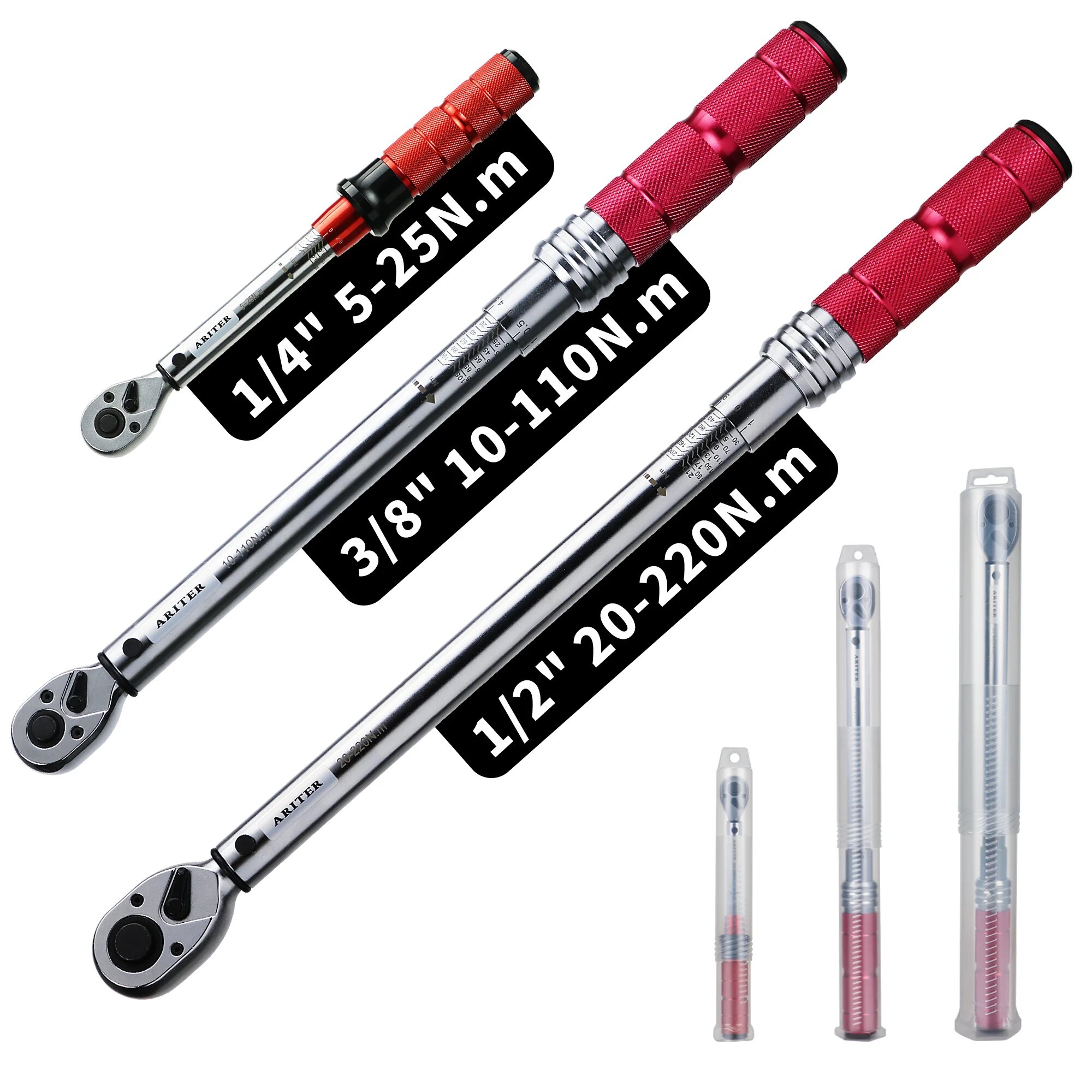 Динамометрический ключ ARITER 5-25 Нм 1/4" Two-Way
