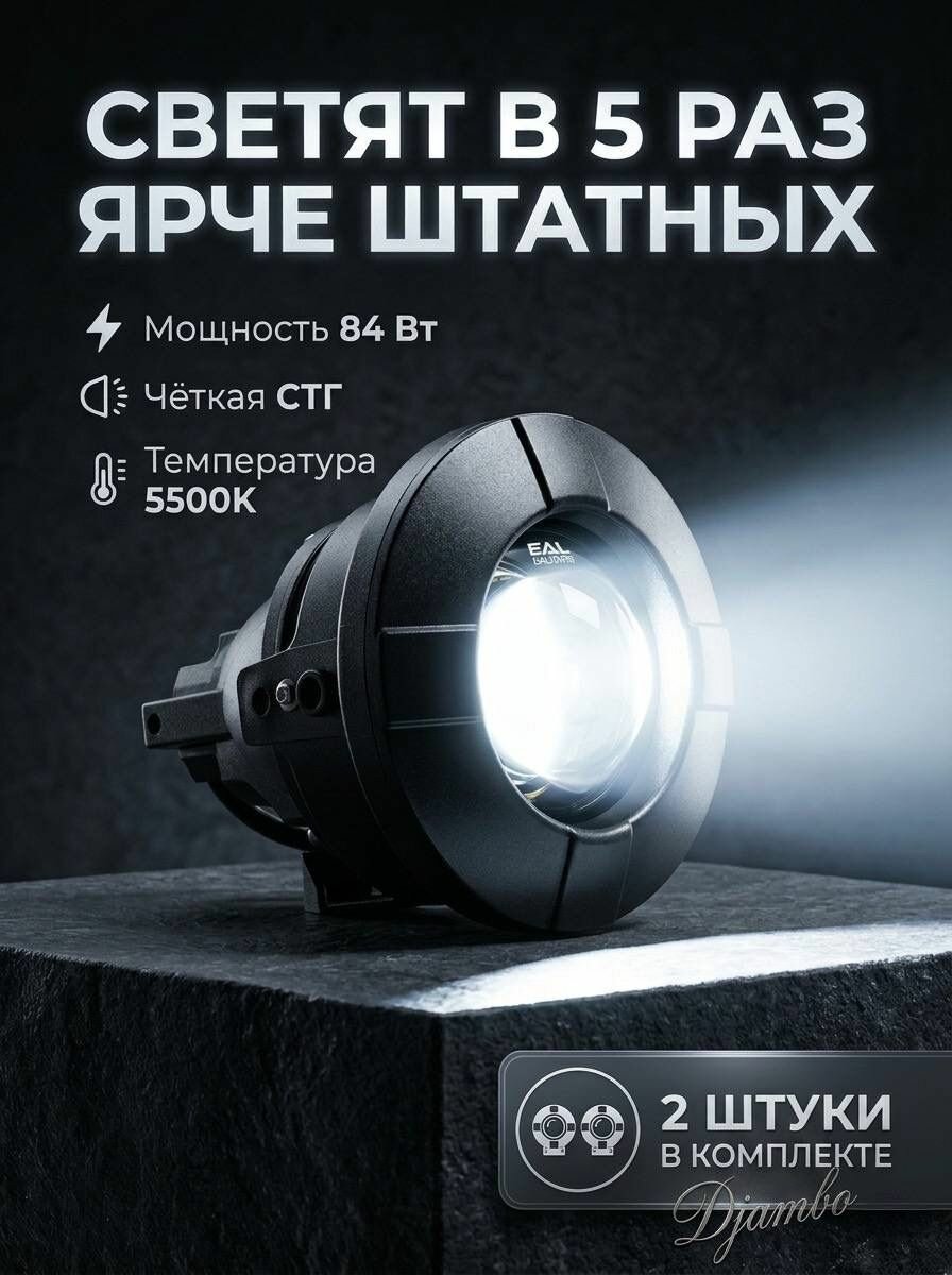 Светодиодные противотуманные фары (ПТФ) 3.0" для Toyota