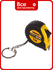 Рулетка Biber MINI 40131 с обрезиненным корпусом, брелок из пластика, металличес...