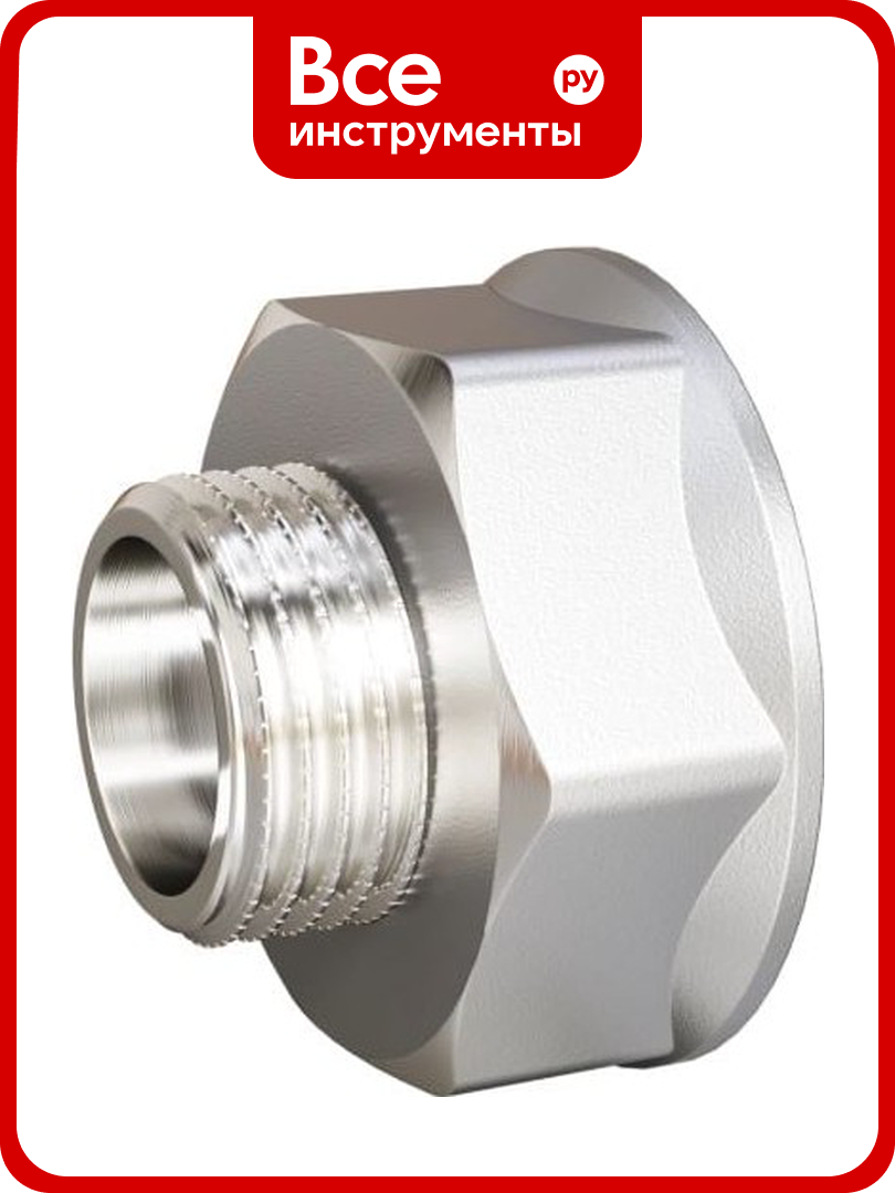 Переход LD Pride DN25x15, 1"ВР х 1/2"НР, латунь никель LD.67.519.25х15, товара