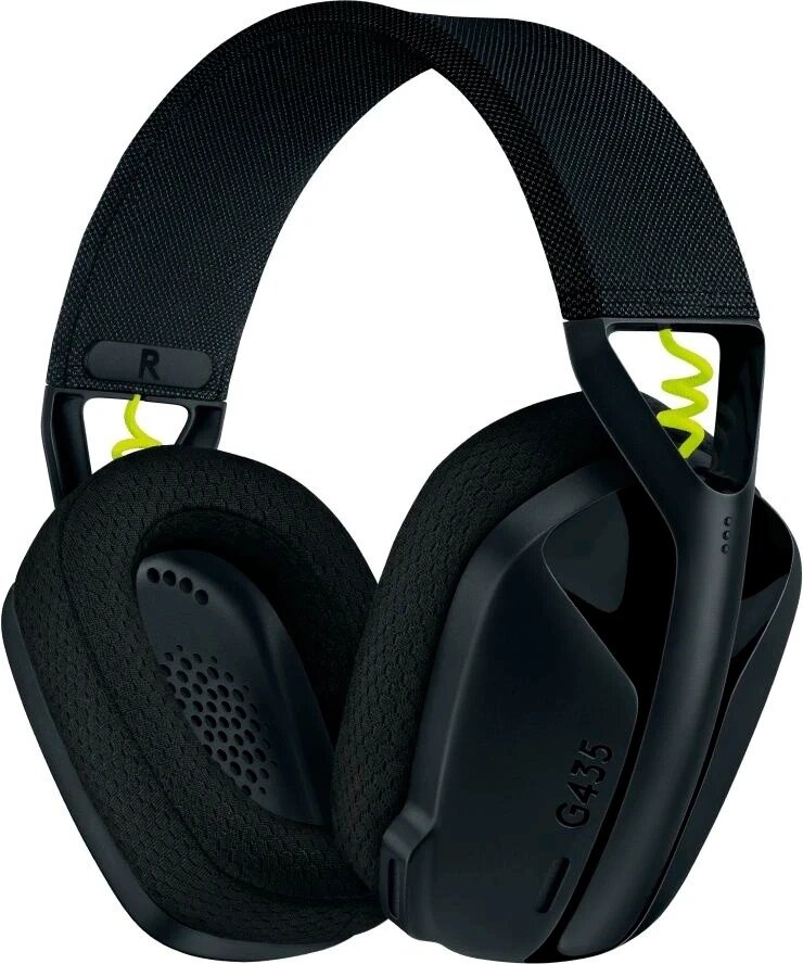 Наушники с микрофоном G435 черный/желтый (981-001051)