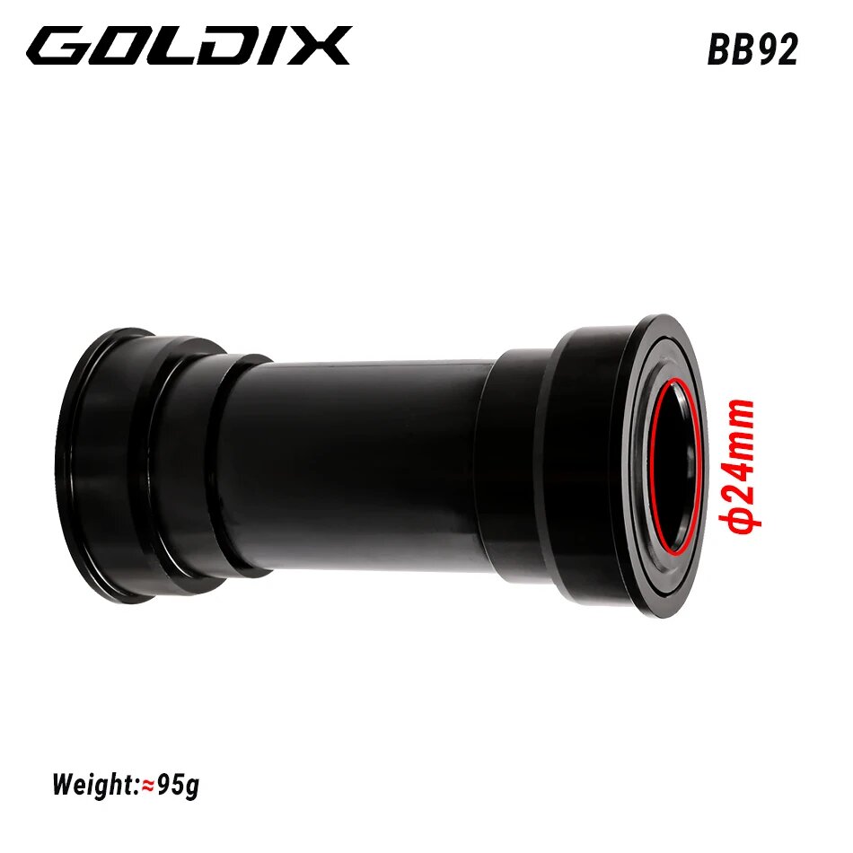 Каретка велосипедная GOLDIX BB92, черная