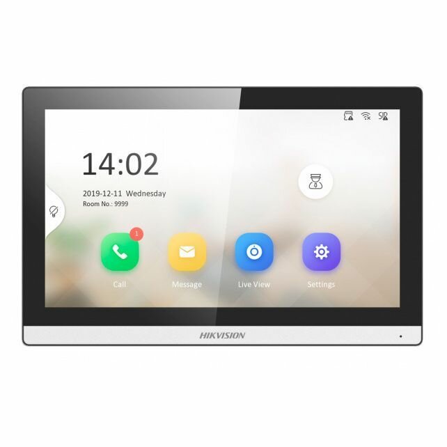 IP видеодомофон, сенсорный 7" цветной HikVision DS-KH6350-WTE1 (черный)