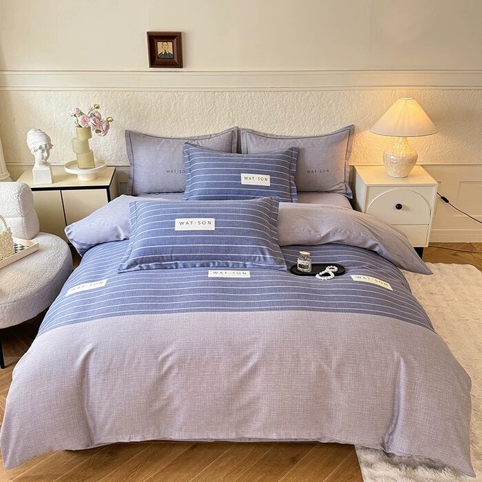 Комплект постельного белья Crystal Home Textiles из 100% чистого хлопка, четыре предмета, утолщенный, полностью