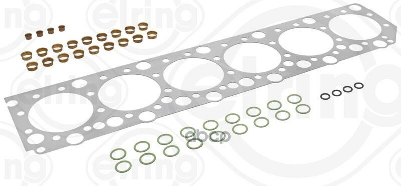 Прокладка ГБЦ ! на 6 cyl 131 1x стальная прокладкаVolvo FL/FH/FM12 D12A/C/D/D-TurboCompound Elring арт. 005101
