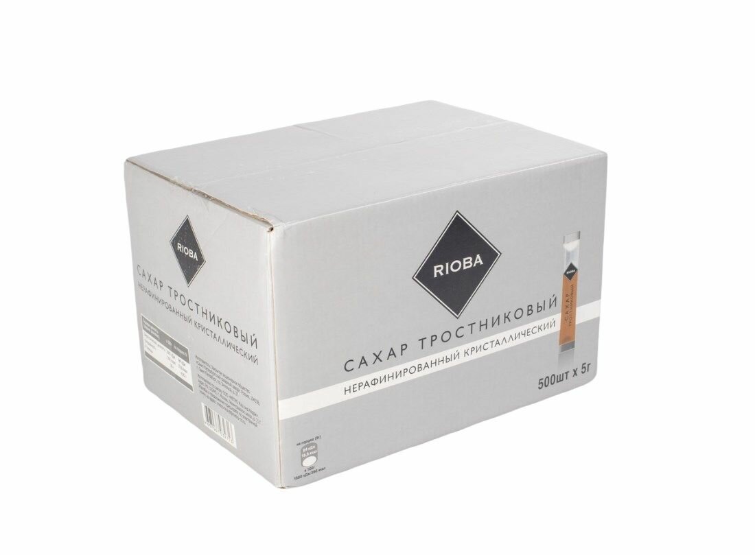 Rioba Сахар коричневый в стиках 500шт, 2.5 кг