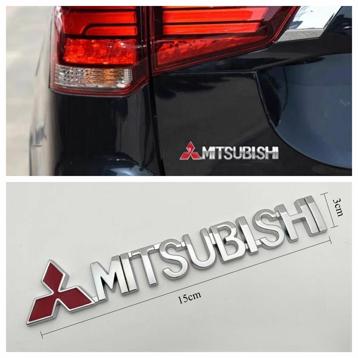 Металлическая эмблема Mitsubishi для Outlander ASX Eclipse Cross Pajero Lancer EVO Delica Triton Mirage, автомобильный логотип и наклейка для тюнинга