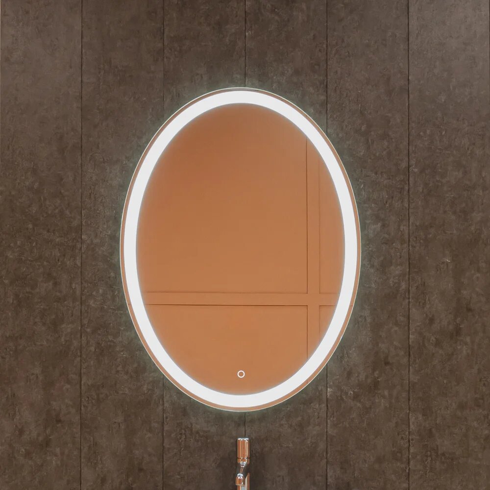 Зеркало Silver Mirrors Италия 57 со светодиодной подсветкой, 57 см, с сенсорным управлением, зеркало настенное в ванную