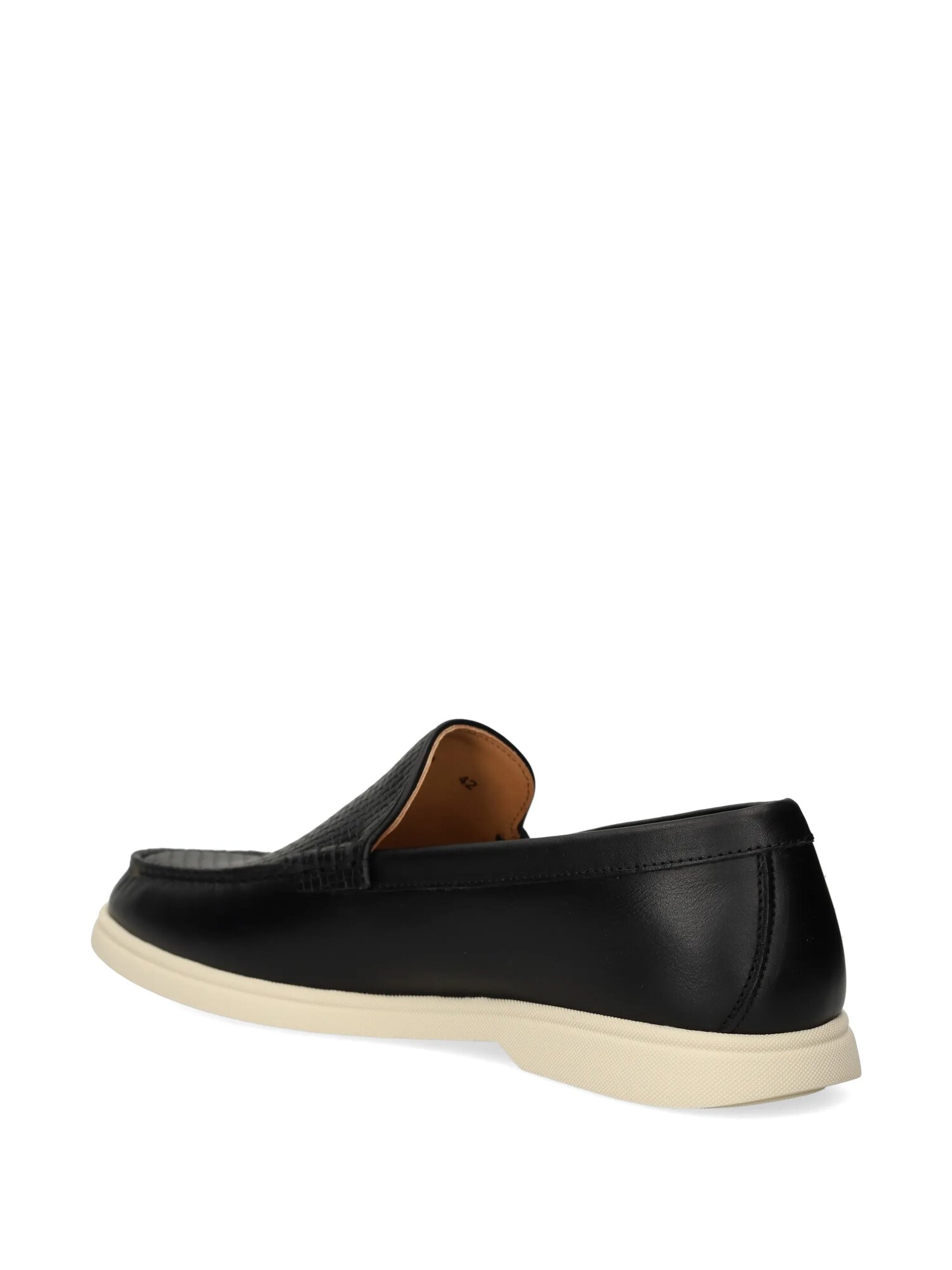 Лоферы BOSS Woven-panel loafers, размер 44, black/black — фото 1